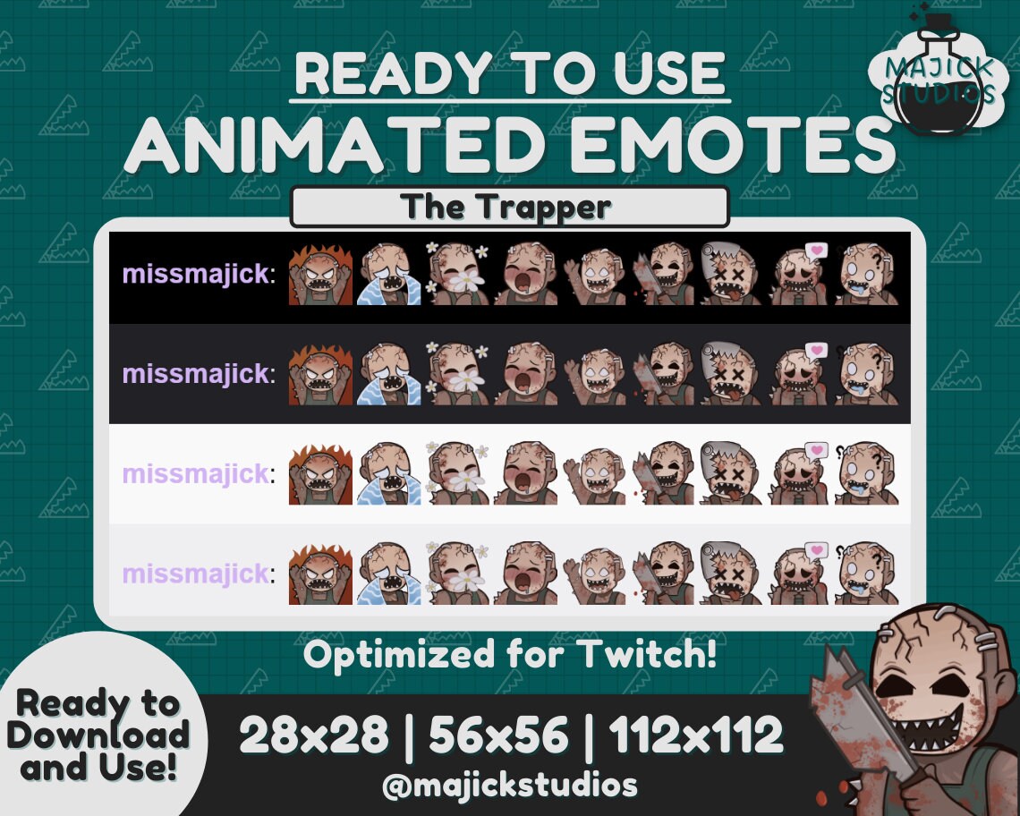 Animated Trapper Emotes | Twitch Emotes - Etsy