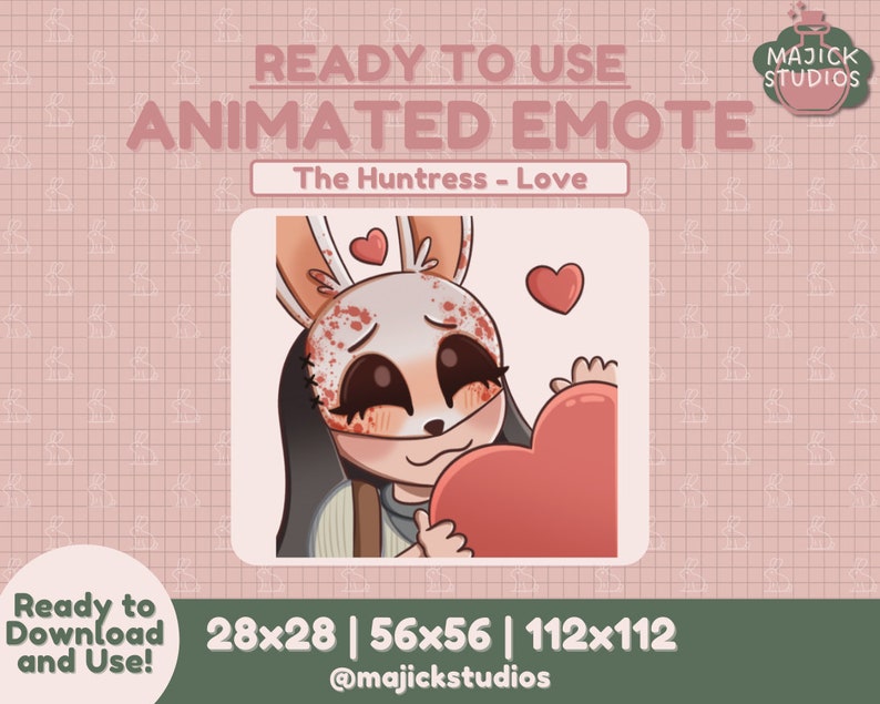 Animated Huntress Emotes Love - Etsy