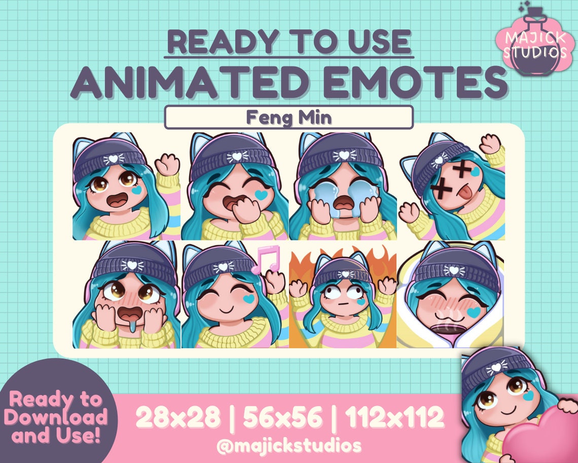 Animated Feng Min Emotes | Twitch Emotes - Etsy Australia