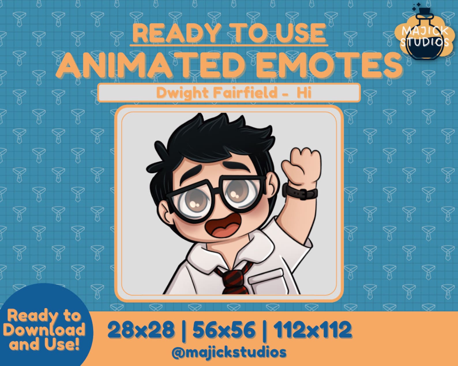 Animated Dwight Fairfield Emote | Hi - Etsy