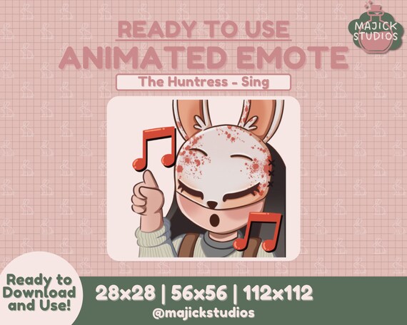 Animated Huntress Emotes Sing | Etsy Canada