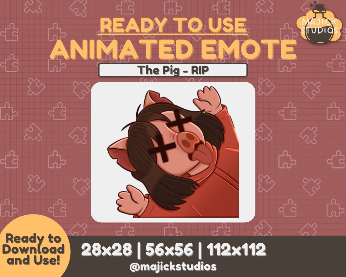Animated Pig Emotes | RIP - Etsy