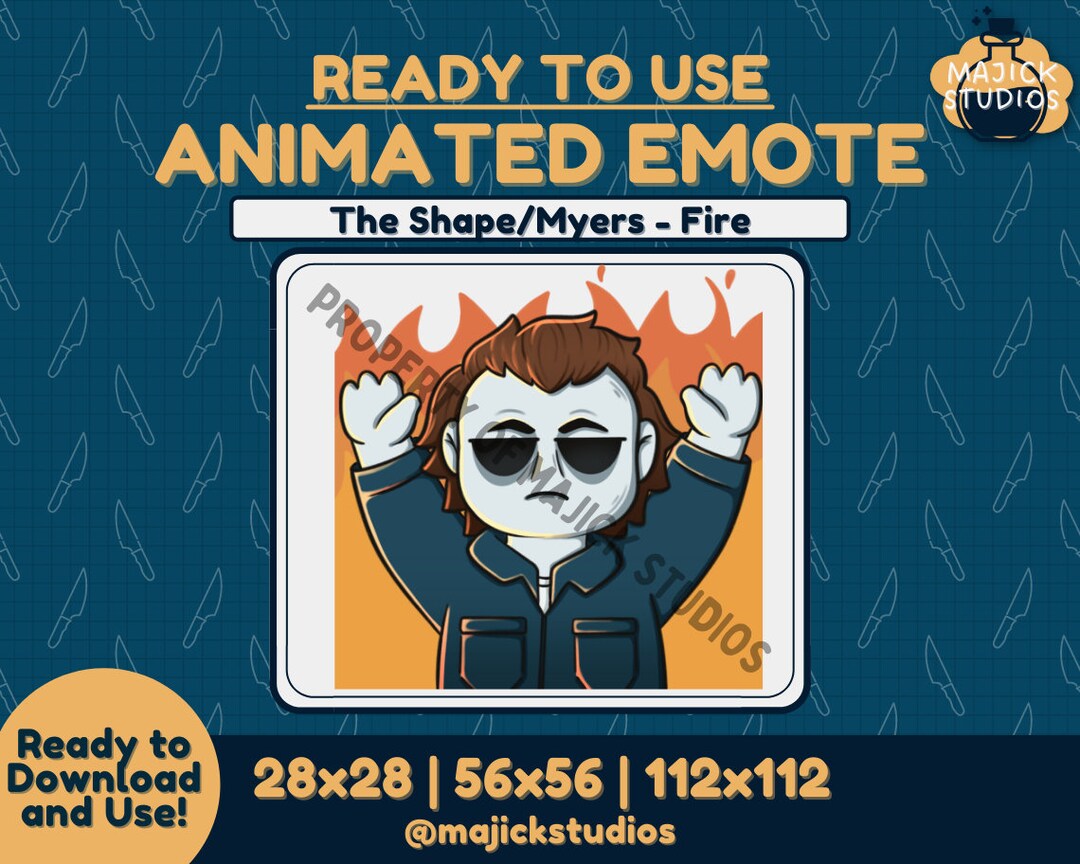 Animated Myers/shape Emotes | Fire - Etsy