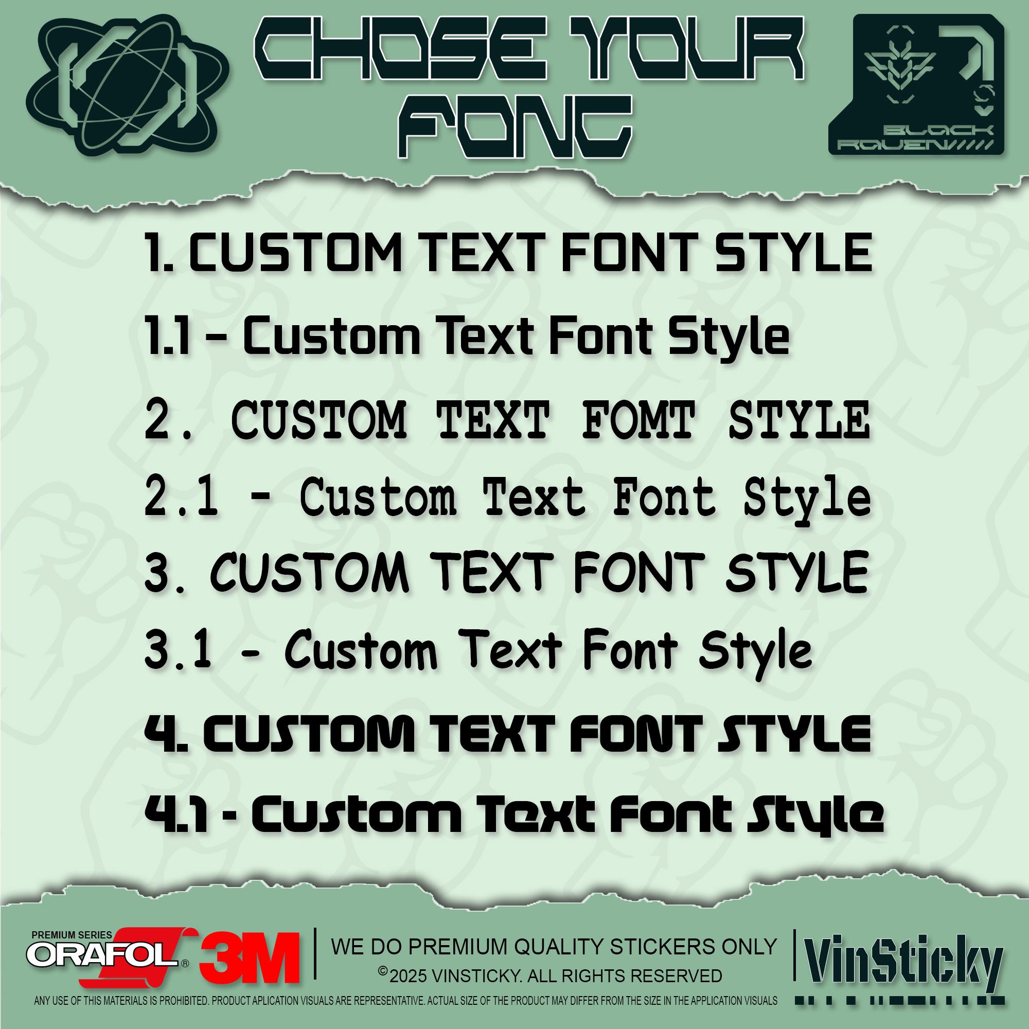 CUSTOM VISOR TEXT (2 Pac) for Motorcycle Helmet/visor Strip/racing ...