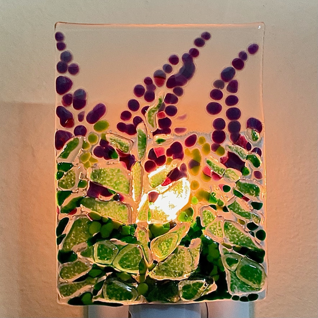 At Home DIY Fused Glass Fireweed Nightlight Kit Recycled Glass - Etsy