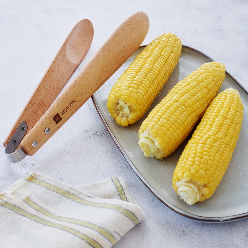 Zeawin Handmade Beechwood & Stainless Steel Tongs – Perfect for ...