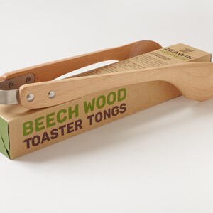 Zeawin Wooden Salad Tongs, Handmade Wood Toaster Tongs, Wooden Salad ...