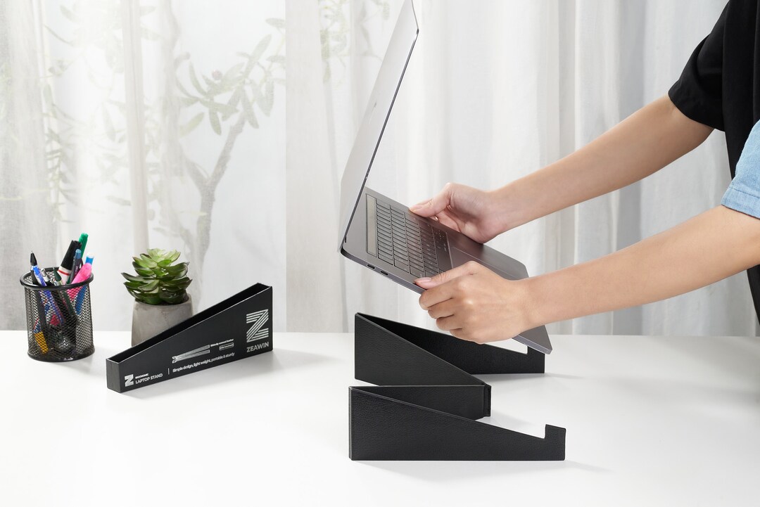 Zeawin Ergonomic Tilted Laptop Stand – Foldable, Portable, Lightweight ...