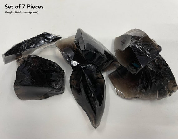 Natural Smoke Obsidian Lot of 7 Pieces Smoke Obsidian Lot | Etsy