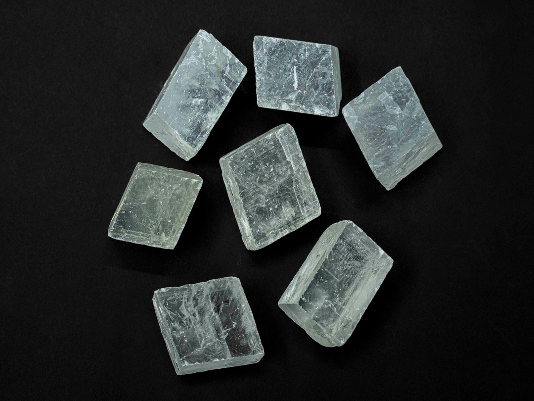 Set of 7 Optical Calcite | 495 Grams | Natural Unpolished Raw Stone ...