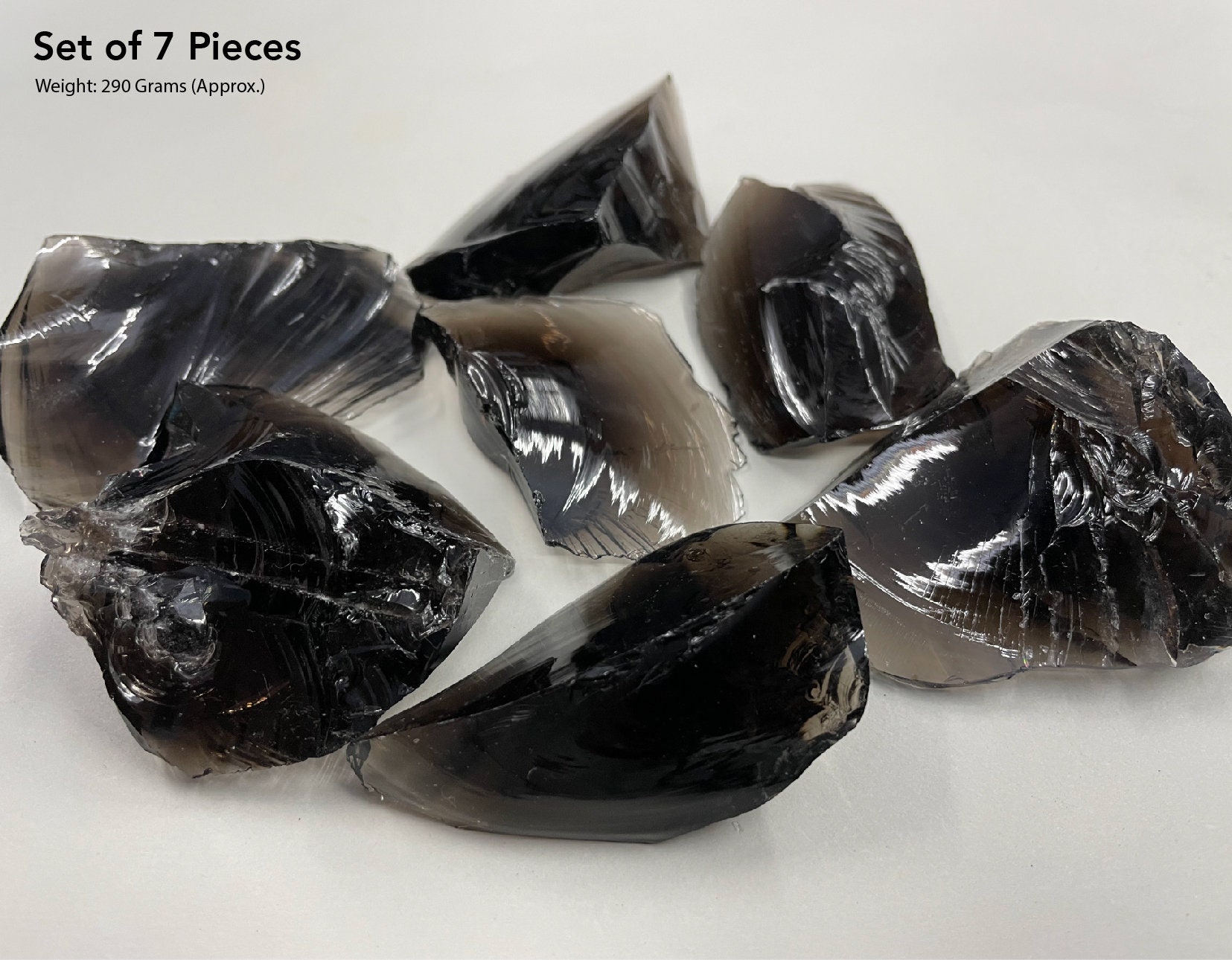 Natural Smoke Obsidian Lot of 7 Pieces Smoke Obsidian Lot | Etsy