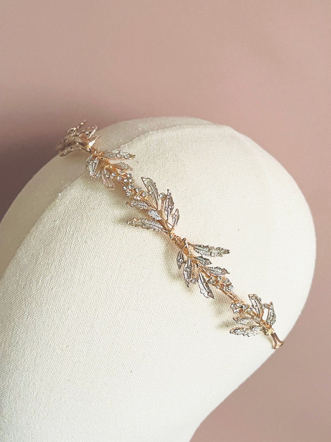 Gold Leaves Wedding Tiara, Bridal Leaf Crown, Gold Leaf Wedding ...