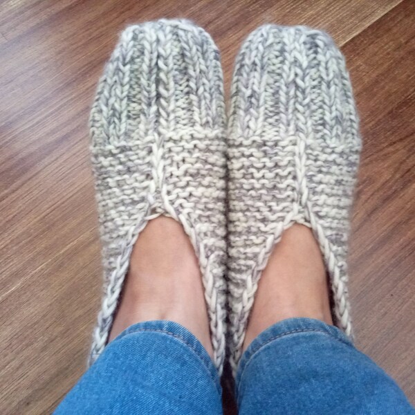 Knitted Slippers - Etsy Canada