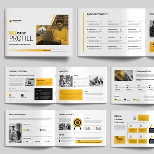 Company Profile Template Layout - Etsy