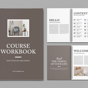 Course Workbook Template - Etsy