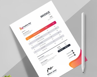 New Black Invoice Template Design Layout 2022 | Invoice Instant ...