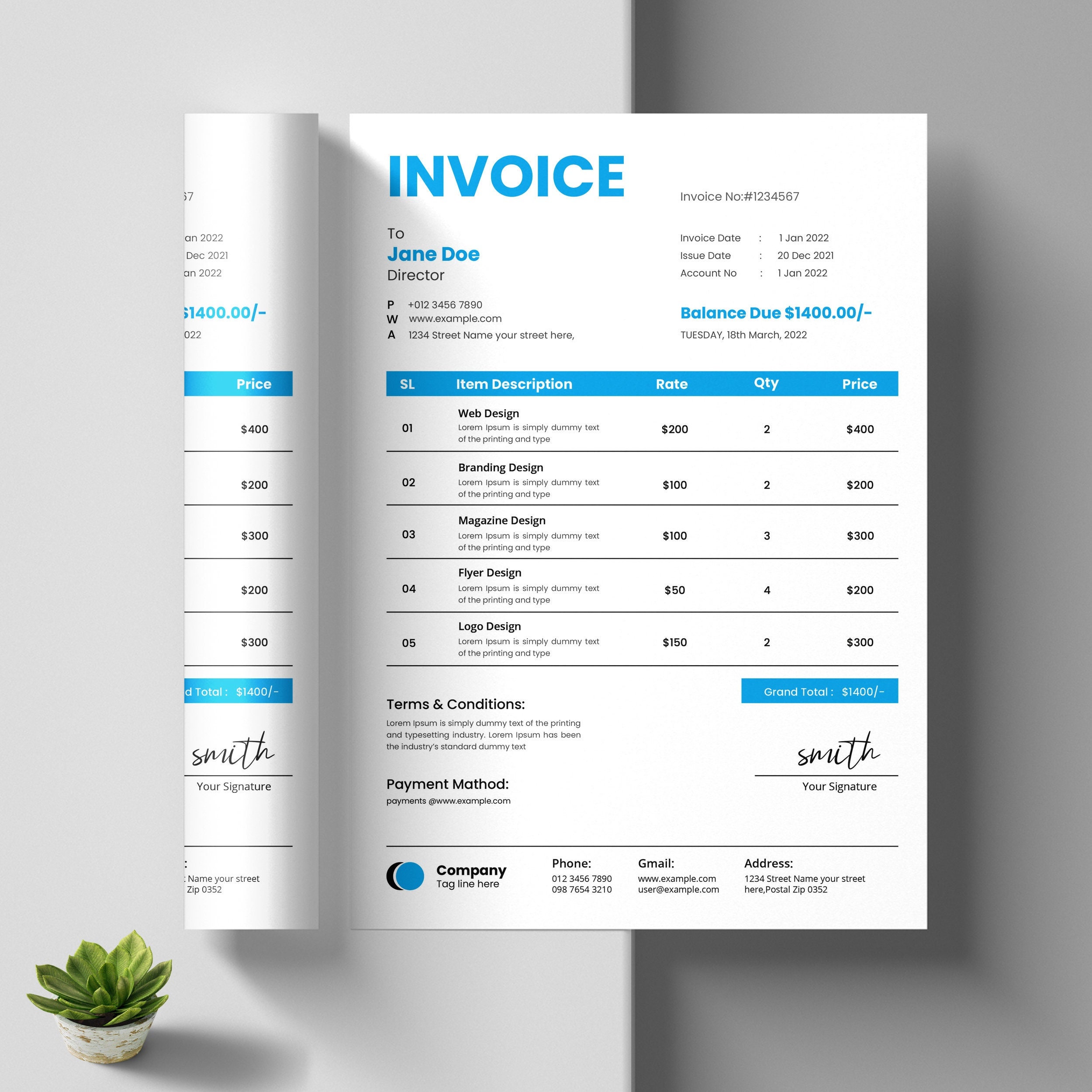 New Invoice Design - Etsy