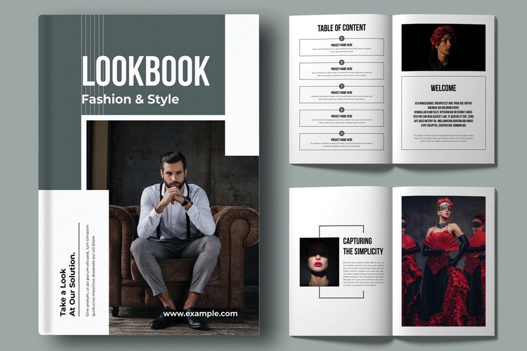 Modern Lookbook Magazine Layout - Etsy