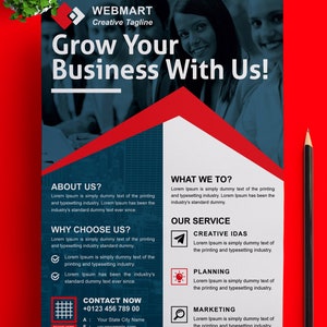 Flyer Template Design Corporate Layout - Etsy