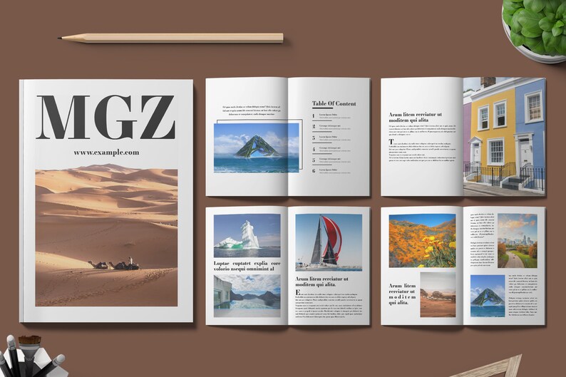 Magazine Design Template | Fashion Magazine Design Template | Magazine ...