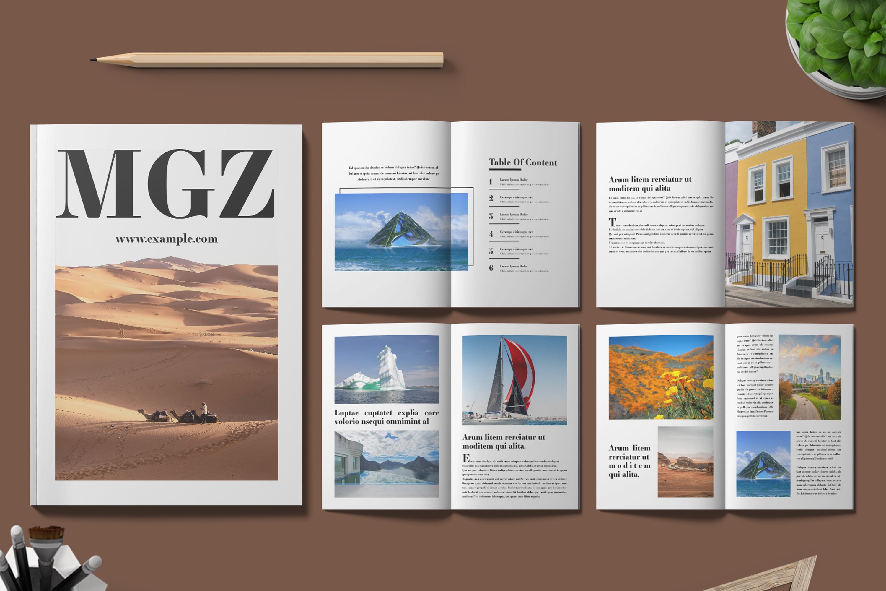 Magazine Design Template | Fashion Magazine Design Template | Magazine ...