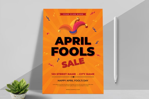 April Fools Flyer Template Design - Etsy