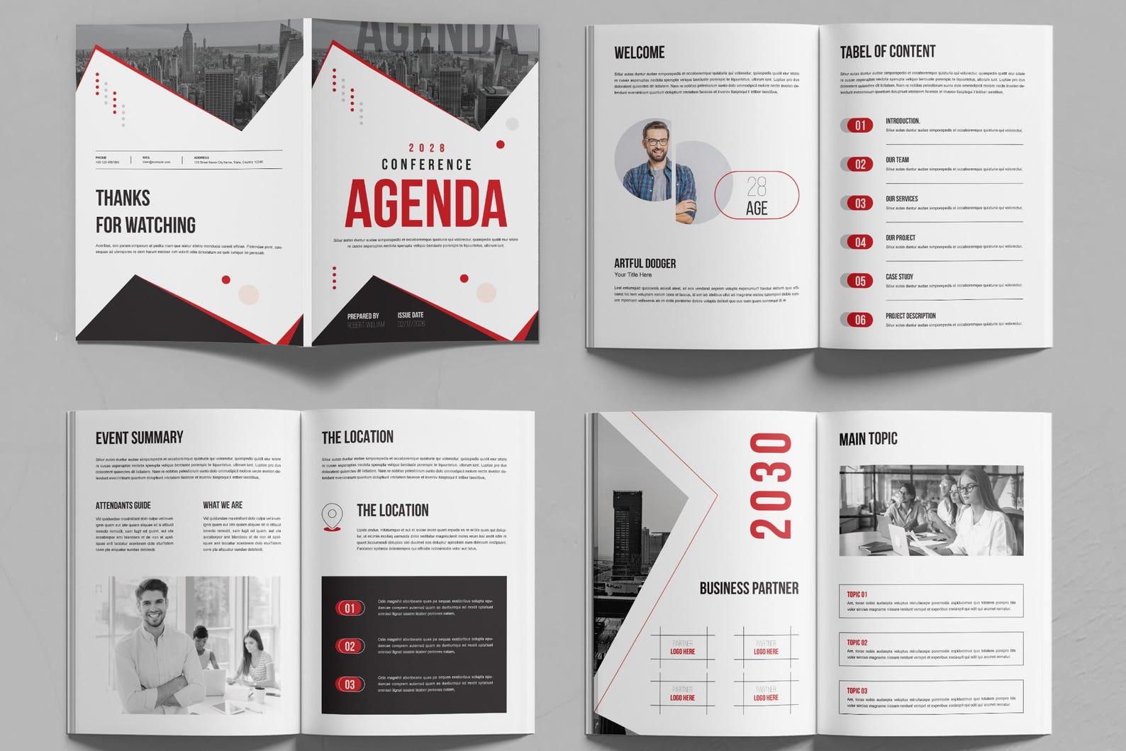 Conference Agenda Layout - Etsy