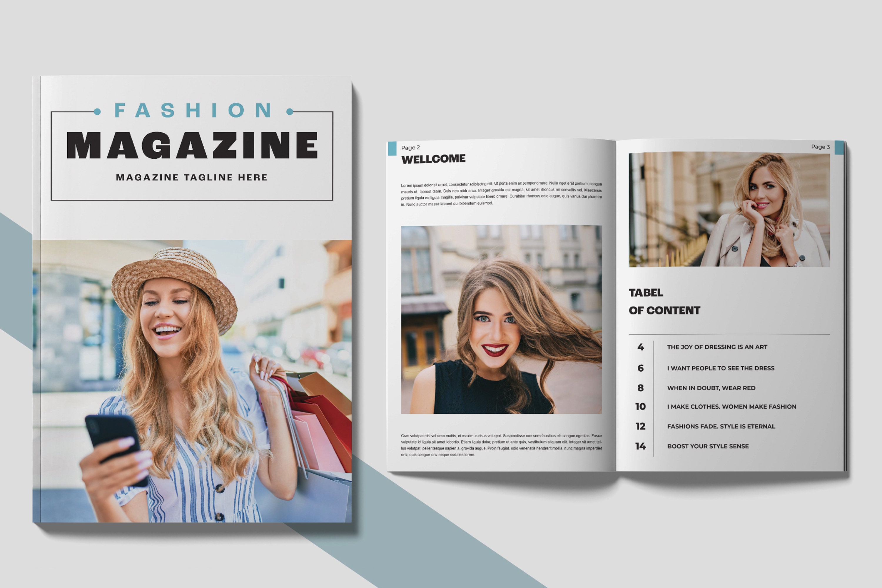 Fashion Magazine Layout Teamplate INDESIGN &CANVA SJABLOON - Etsy Nederland