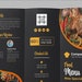 Yellow and Black Food Menu Layout | Brochure Template Layout - Etsy
