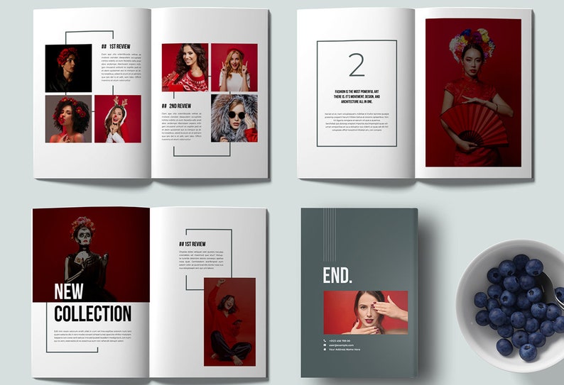 Modern Lookbook Magazine Layout - Etsy
