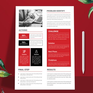 Printable Case Study Flyer Template | 2 Page Photoshop, Illustrator ...
