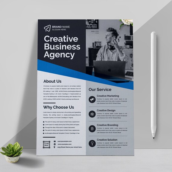 Corporate Agency Flyer Template - Etsy