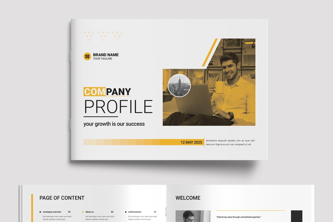 Company Profile Template Layout - Etsy