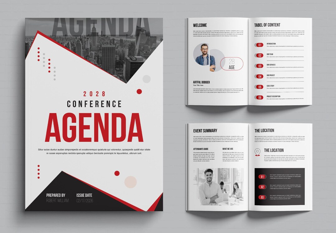 Conference Agenda Layout - Etsy