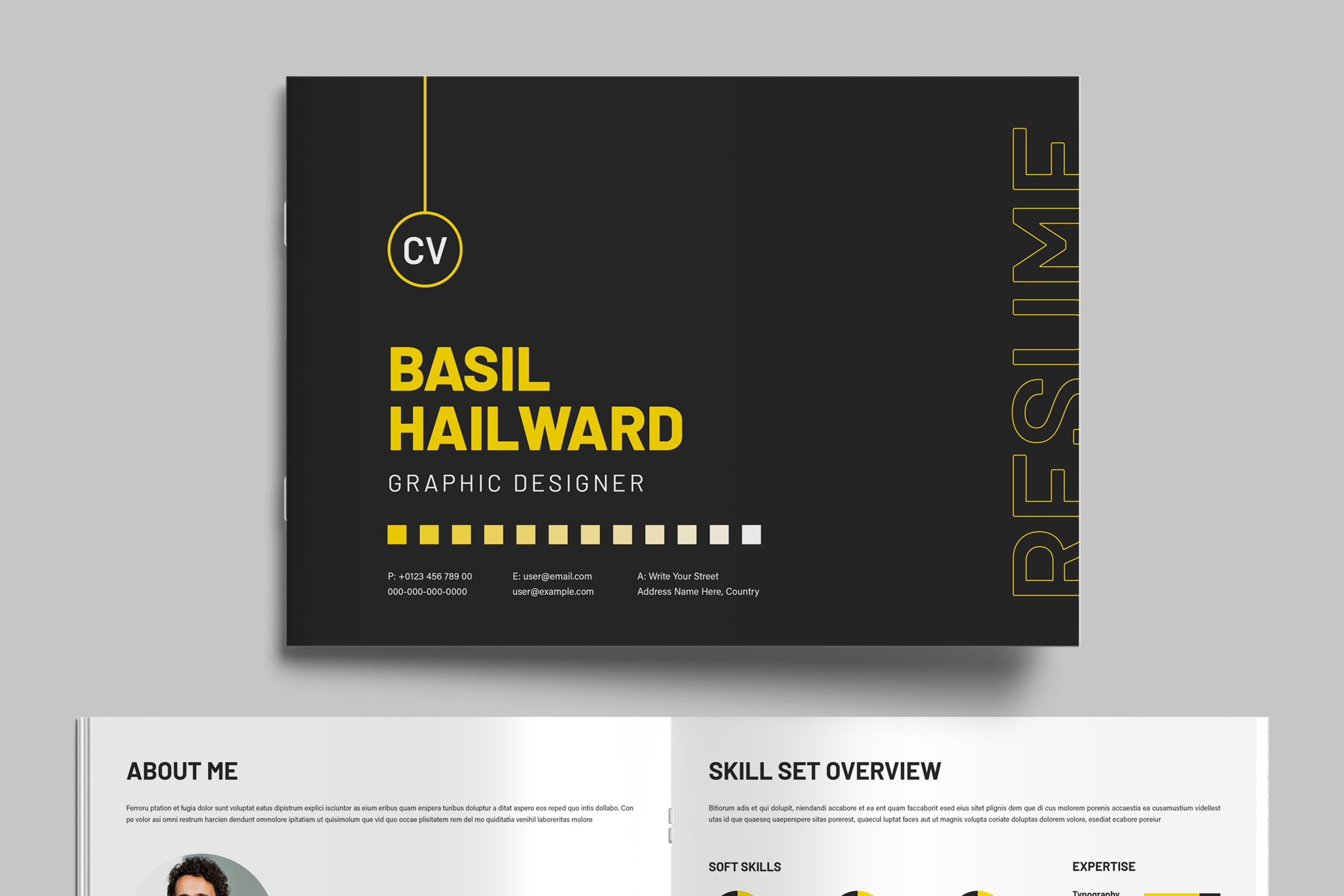 Resume Booklet Design Layout - Etsy