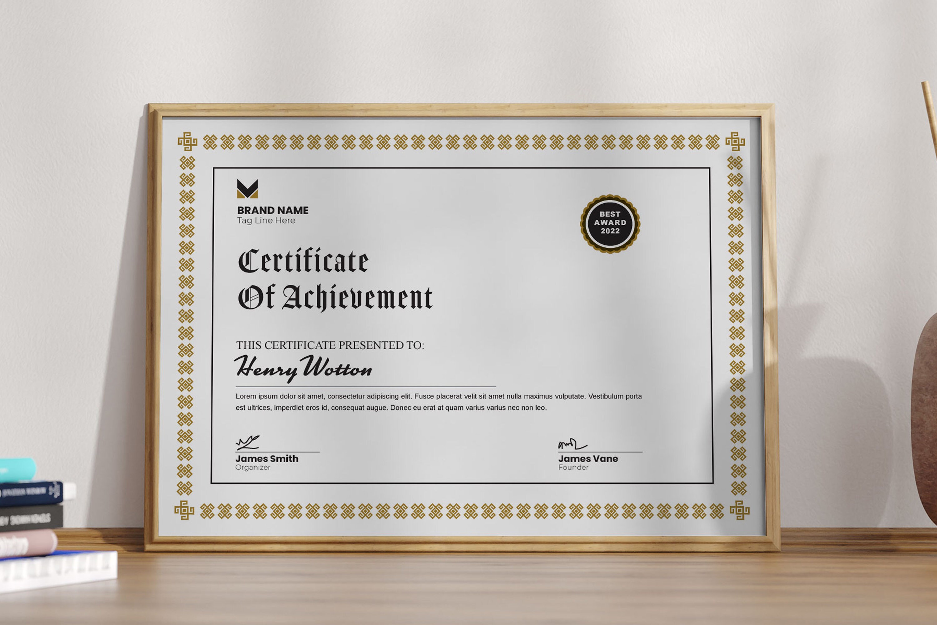 Certificate Layout DIY Editable Certificate Award Digital Download - Etsy