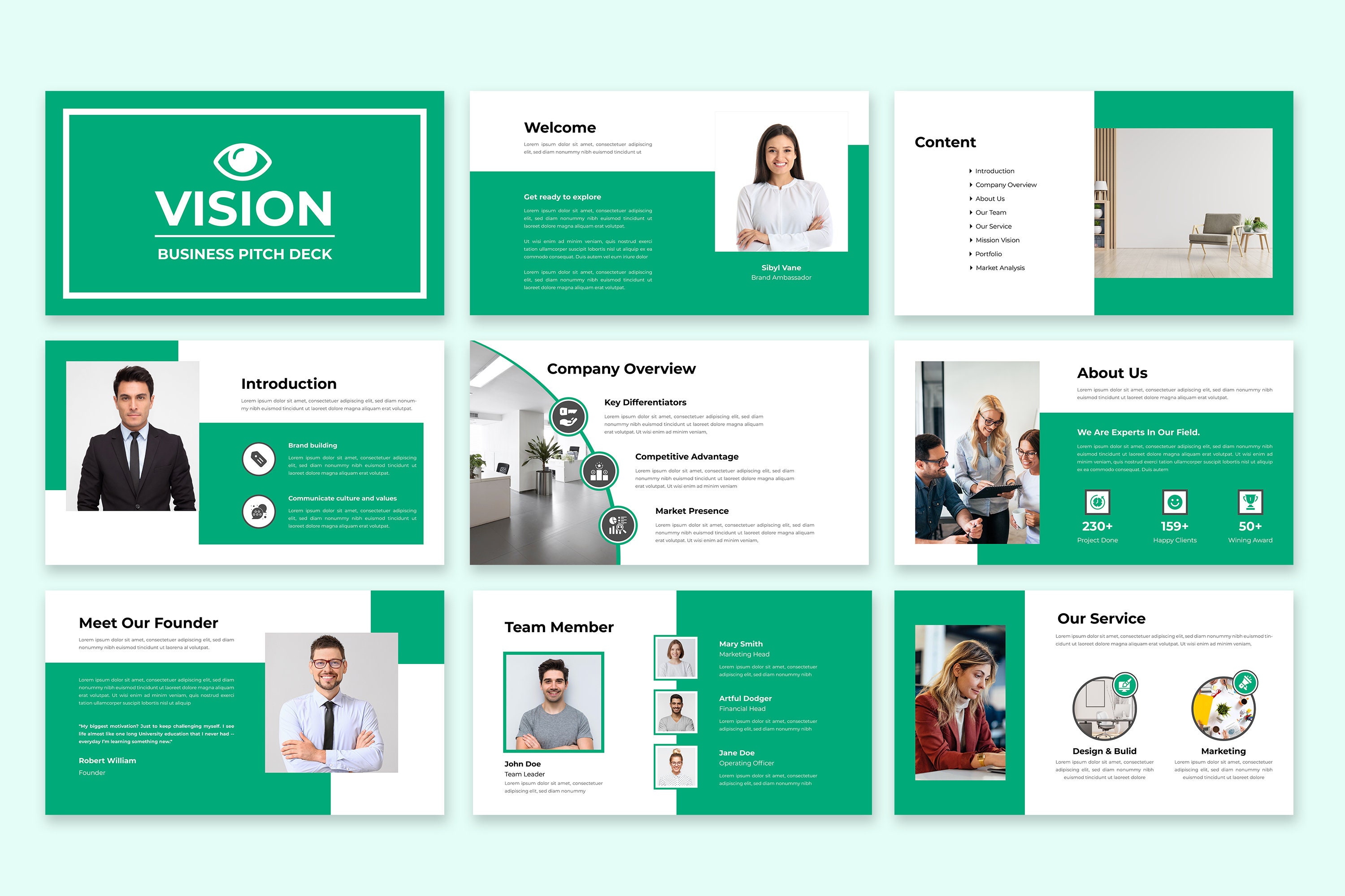 Business Pitch Deck Template | Presentation Templates | Editable Pitch ...