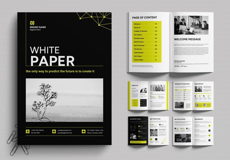 White Paper Design - Etsy
