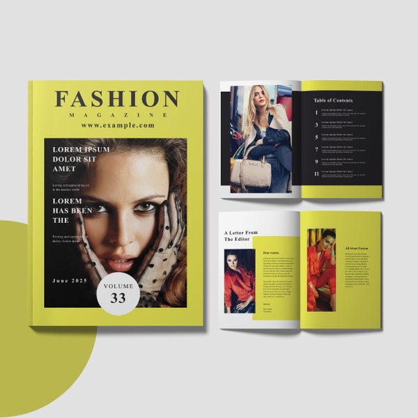 Magazine Design Template Fashion Magazine Design Template Magazine ...