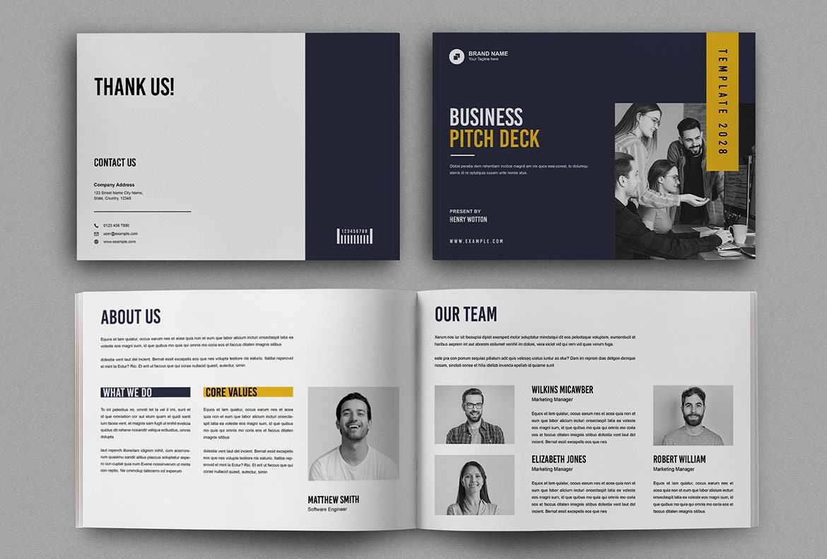 Project Pitch Deck Brochure Template - Etsy