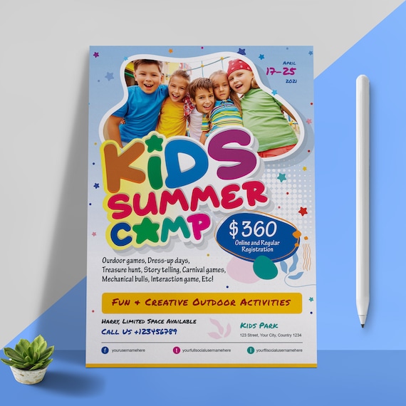 Kids Event Poster Template Free Printable And Customizable Kids