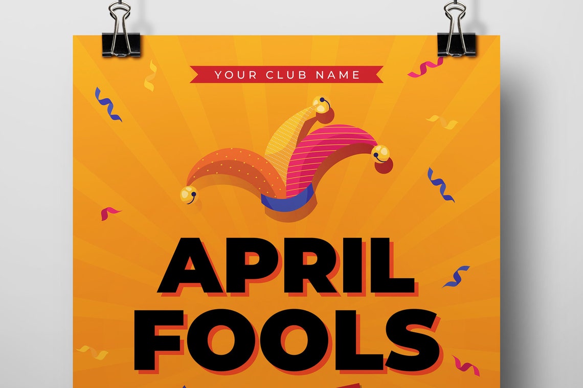 April Fools Flyer Template Design - Etsy
