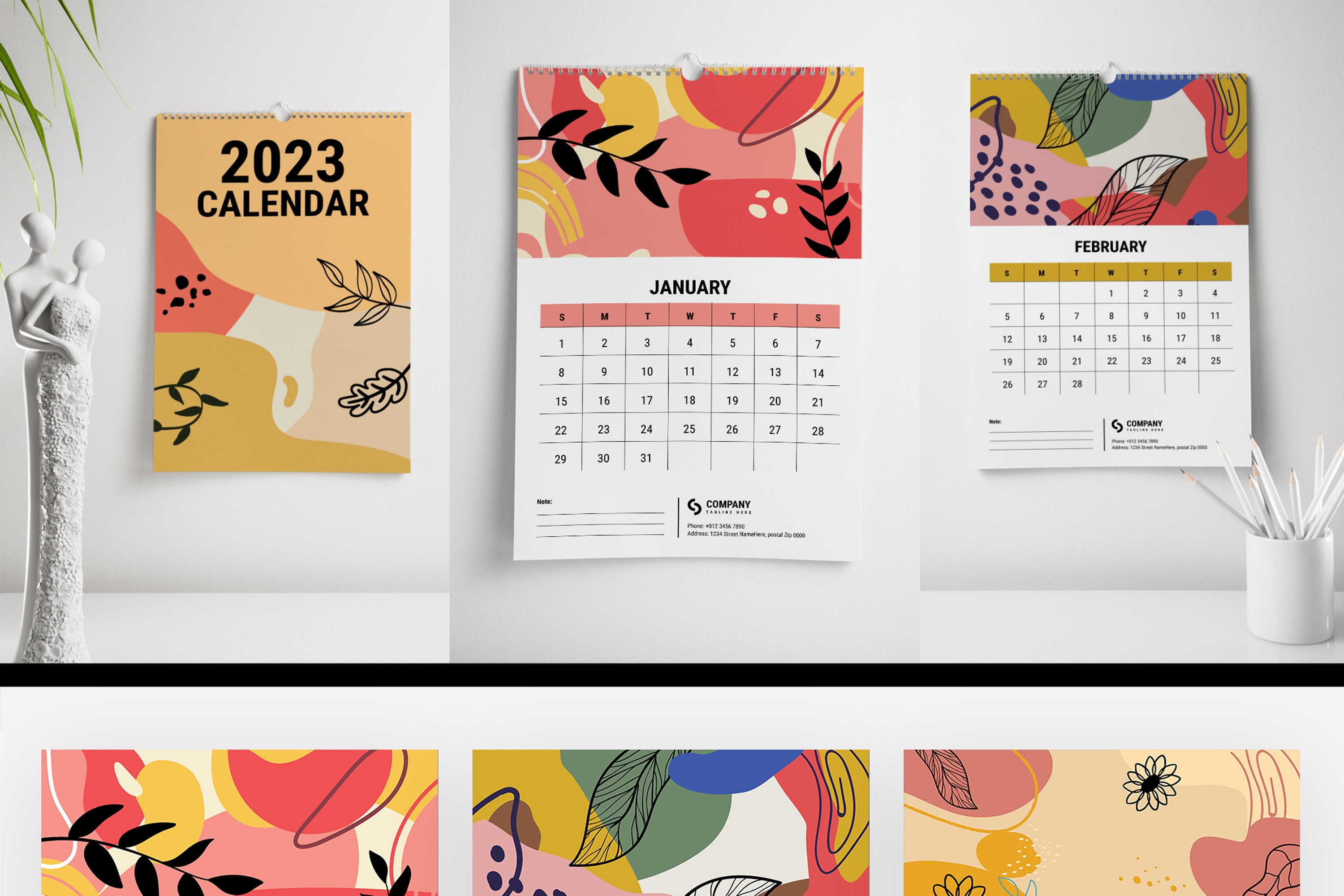 2023 Calendar Template Design Layout , 2023 New Calendar | Calendar ...