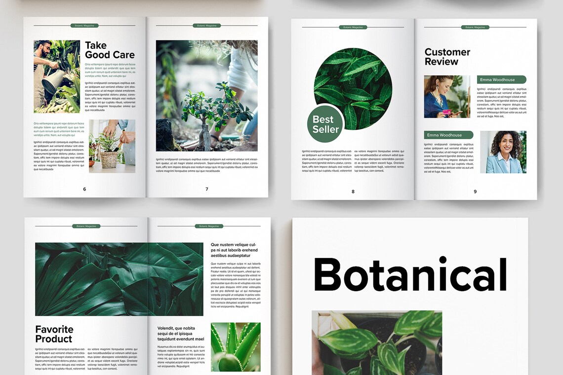 Botanical Magazine Design Template | Botanical Magazine 2023 - Etsy