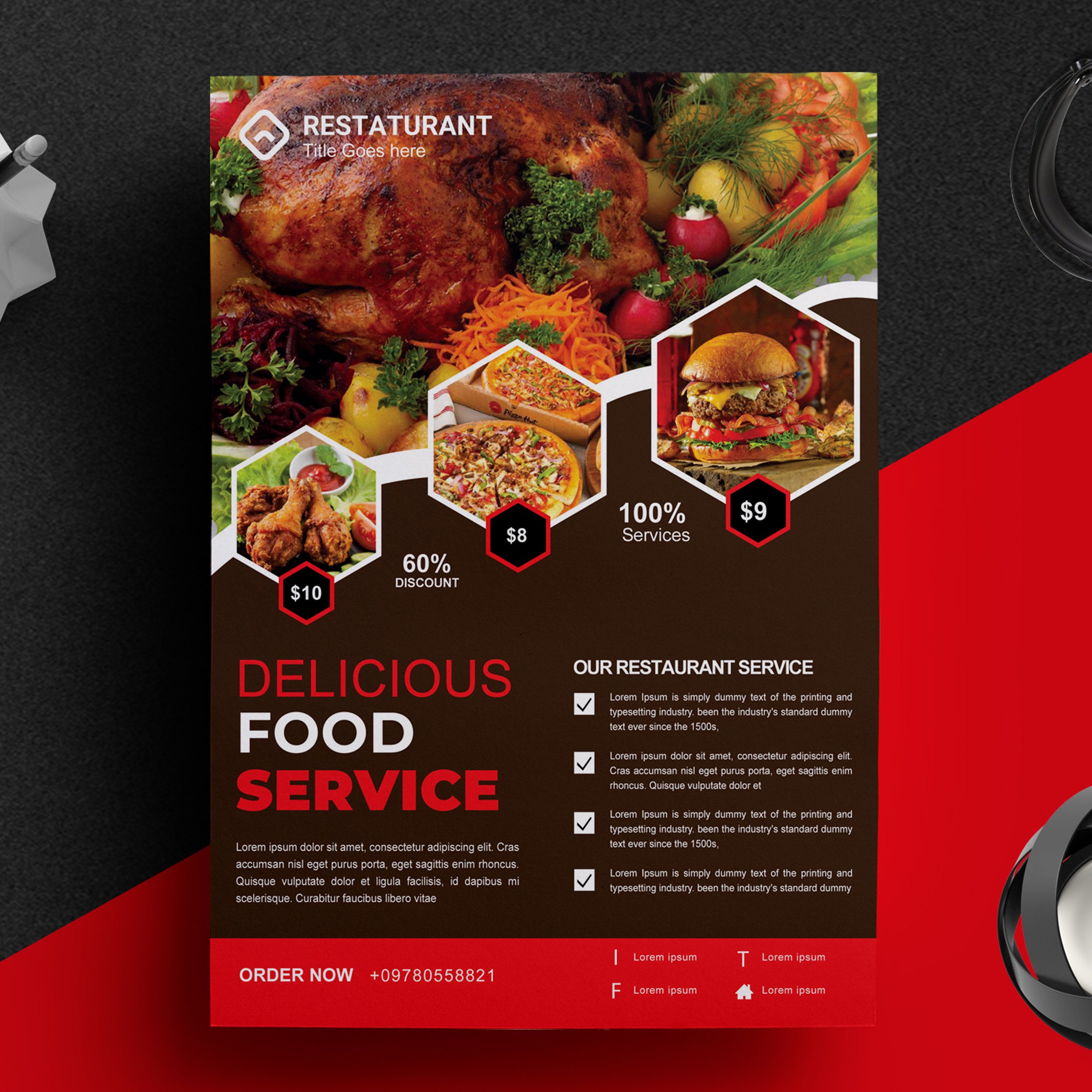 Food Service Flyer Template Design - Etsy