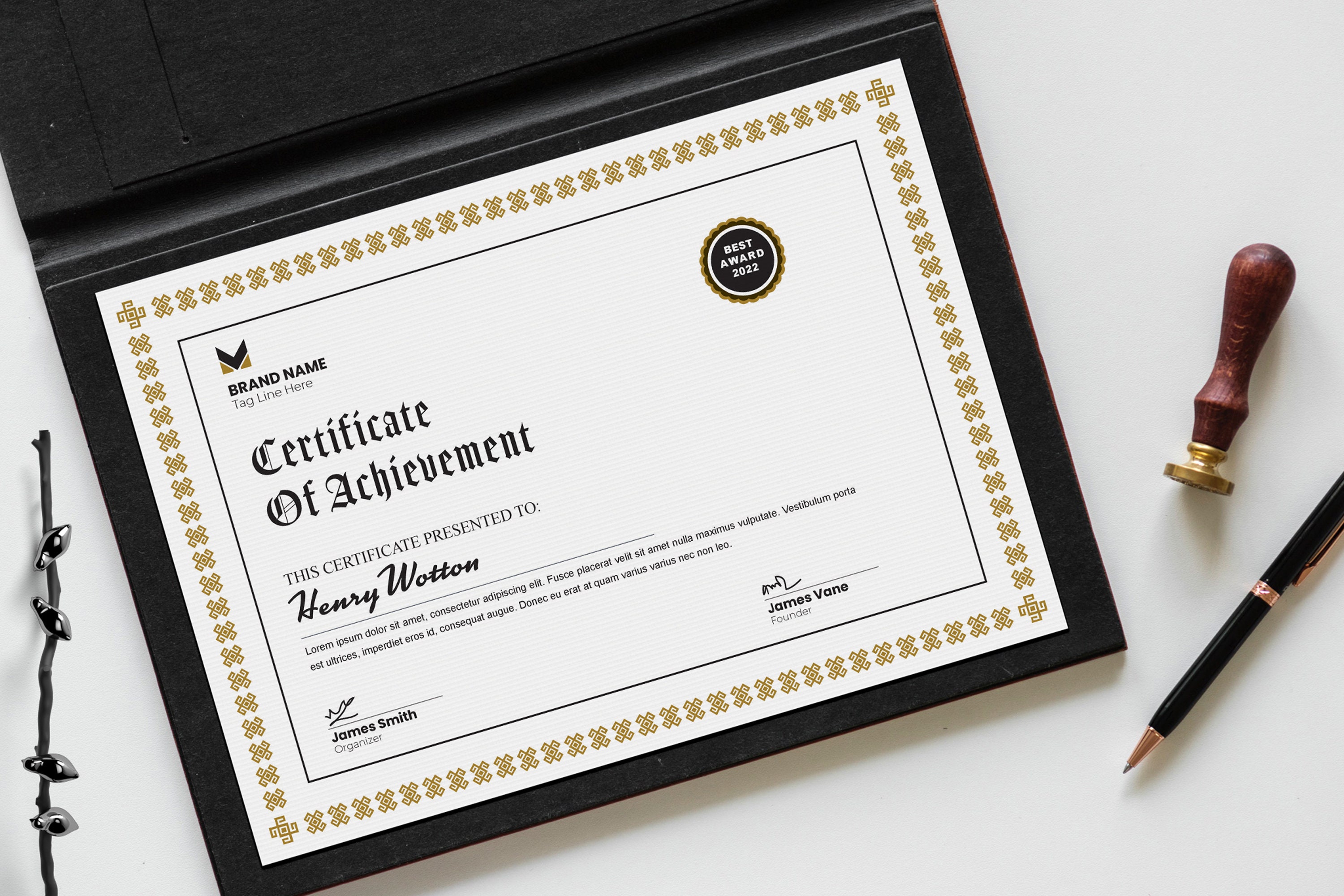 Certificate Layout DIY Editable Certificate Award Digital Download - Etsy