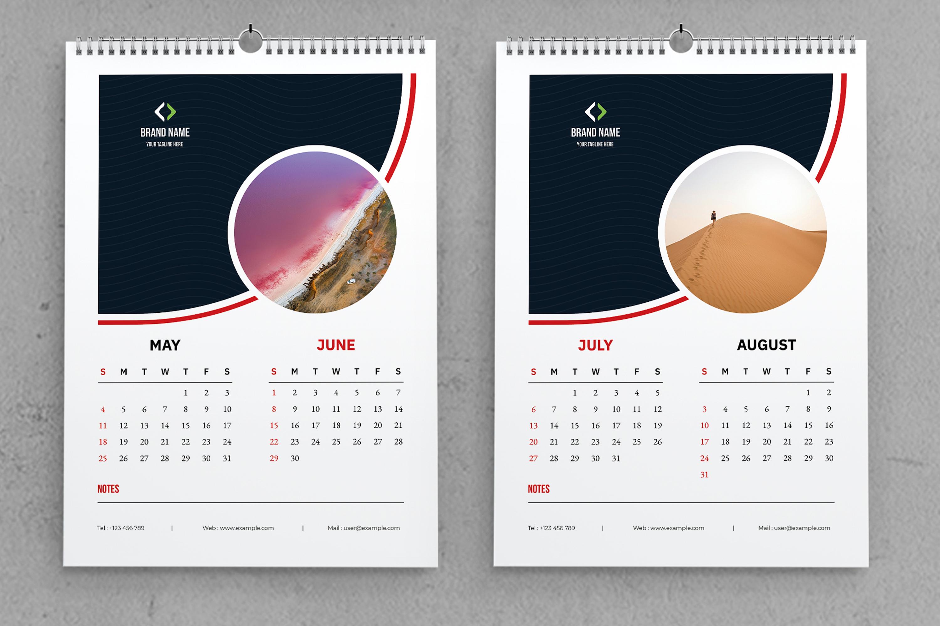 Wall Calendar Layout - Etsy