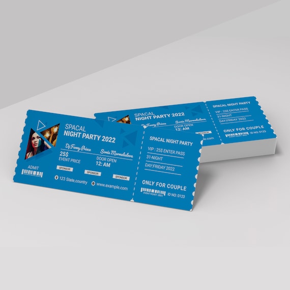 Event Ticket Template Design | Etsy