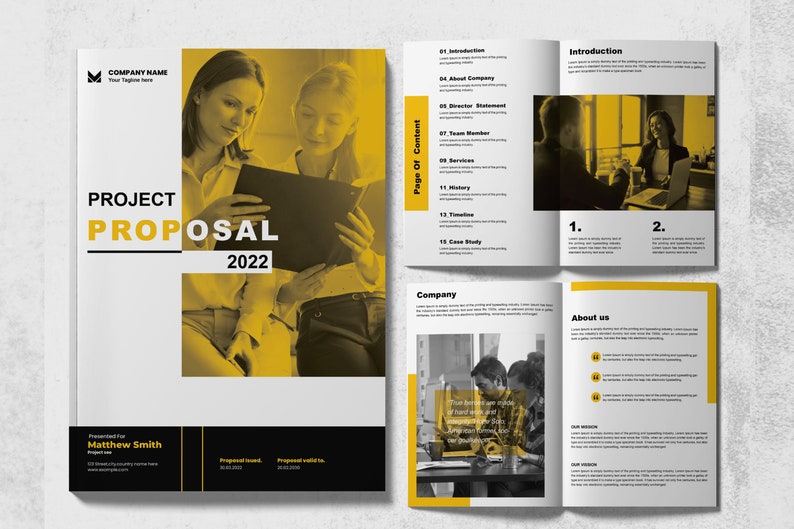 Corporate Business Project Proposal Layout | INDESIGN & CANVA TEMPLATE ...