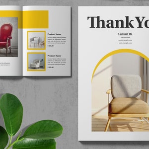 Yellow Catalogue Design Template | Catalogue Design Template 2023 - Etsy